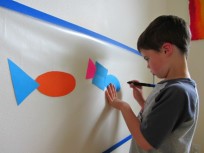 Ocean Shapes Mural for Kids - No Time For Flash Cards