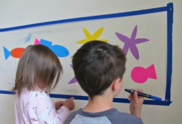 Ocean Shapes Mural for Kids - No Time For Flash Cards