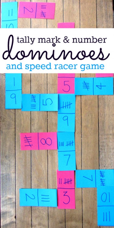 Tally Mark Dominoes & Speed Racer Math Games - No Time For Flash Cards