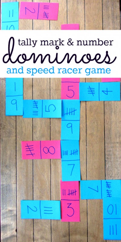 Tally Mark Dominoes & Speed Racer Math Games - No Time For Flash Cards