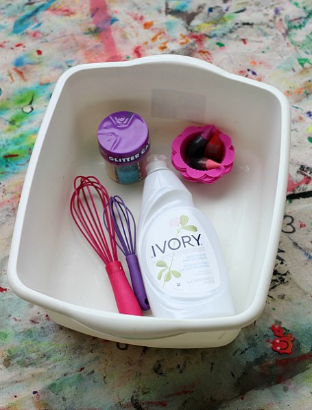 Bubble Bin Sensory Play - No Time For Flash Cards