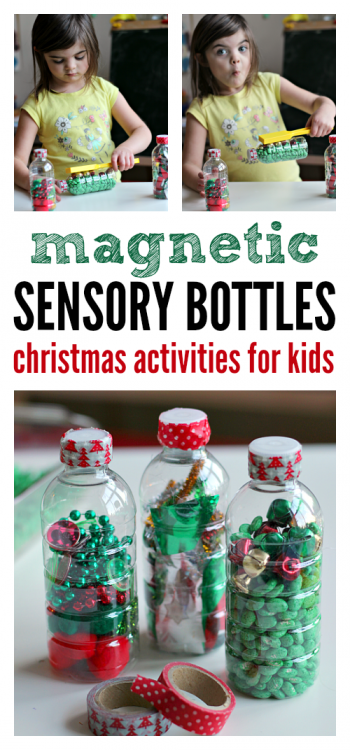Magnetic Sensory Bottles - Christmas Activities For Preschool - No Time ...
