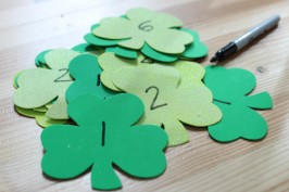 Shamrock Number Line Scavenger Hunt - No Time For Flash Cards