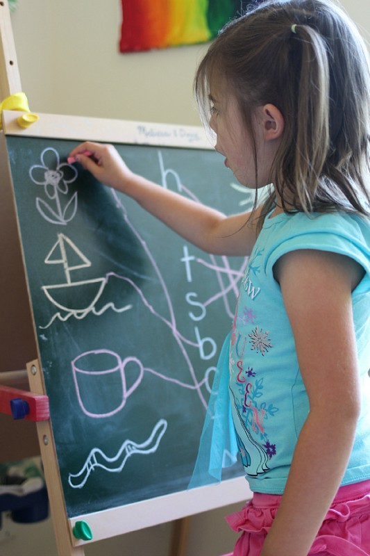 Beginning Sounds Activity - At The Easel - No Time For Flash Cards