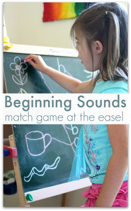 Beginning Sounds Activity - At The Easel - No Time For Flash Cards