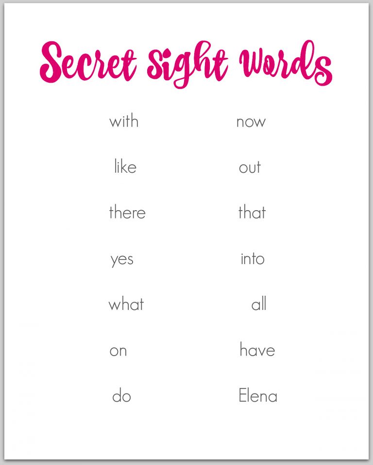Scratch Off Secret Sight Word Activity and Free Printable - No Time For ...