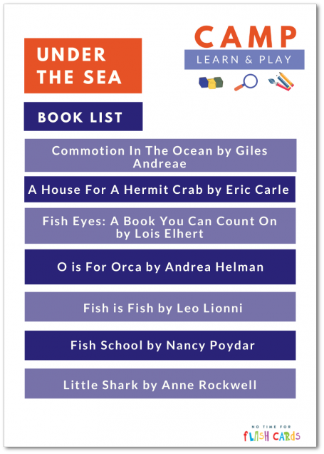 Camp Learn & Play - Under The Sea Week - No Time For Flash Cards