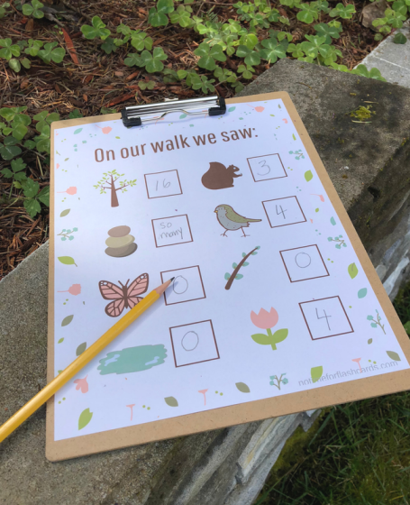 Nature Walk & Count - Gross Motor Math Activity ( and free printable ...