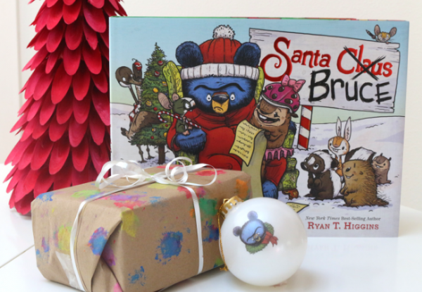 Homemade Wrapping Paper & Santa Bruce - No Time For Flash Cards