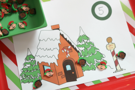 Printable Holiday Math Mats for Mini Erasers - No Time For Flash Cards