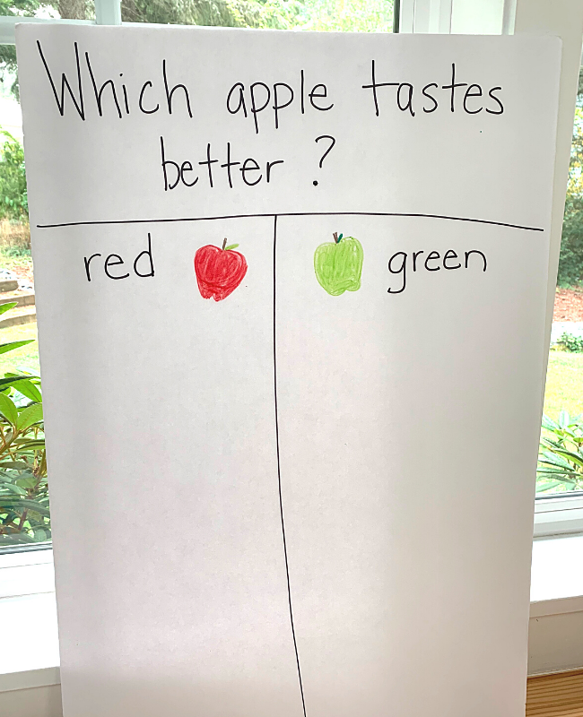 Apple Tasting Activity for Preschool - No Time For Flash Cards