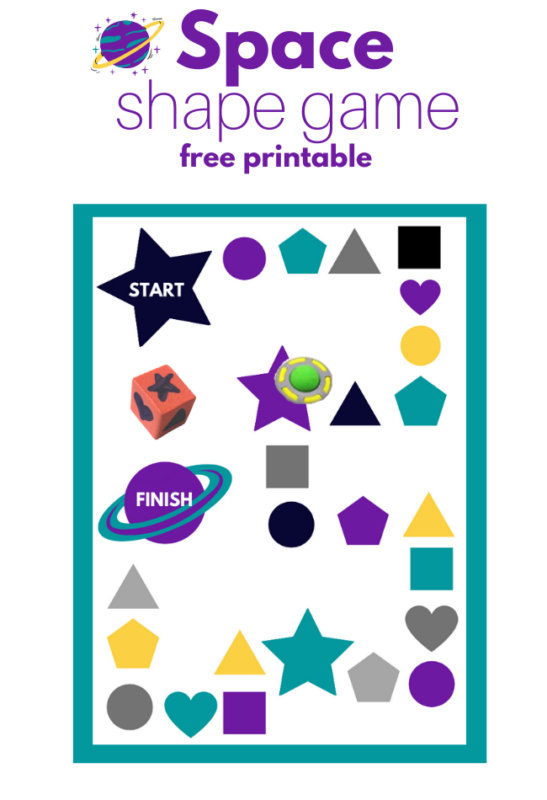 Space Shape Game For Preschool - No Time For Flash Cards