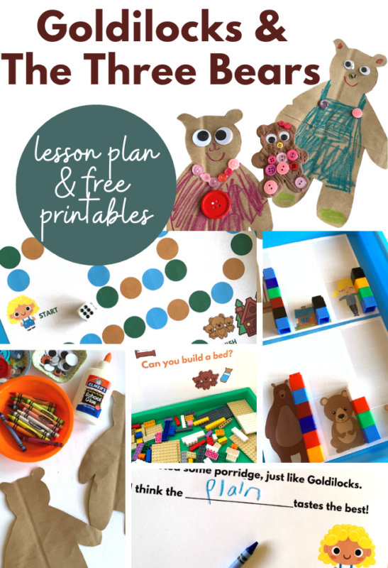 Goldilocks and The Three Bears Activities and Printables - No Time For ...