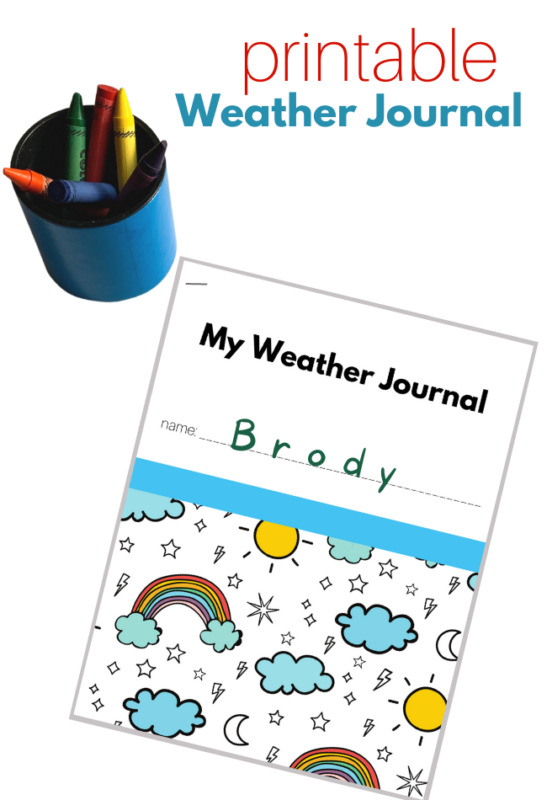Printable Weather Journal - No Time For Flash Cards