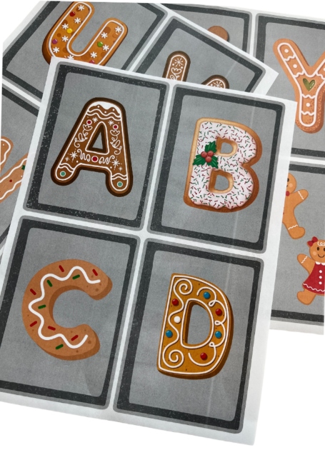 Gingerbread Activity with FREE printable gingerbread letters. - No Time ...