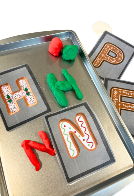 Gingerbread Activity with FREE printable gingerbread letters. - No Time ...
