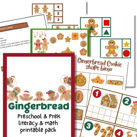 Gingerbread Activity with FREE printable gingerbread letters. - No Time ...